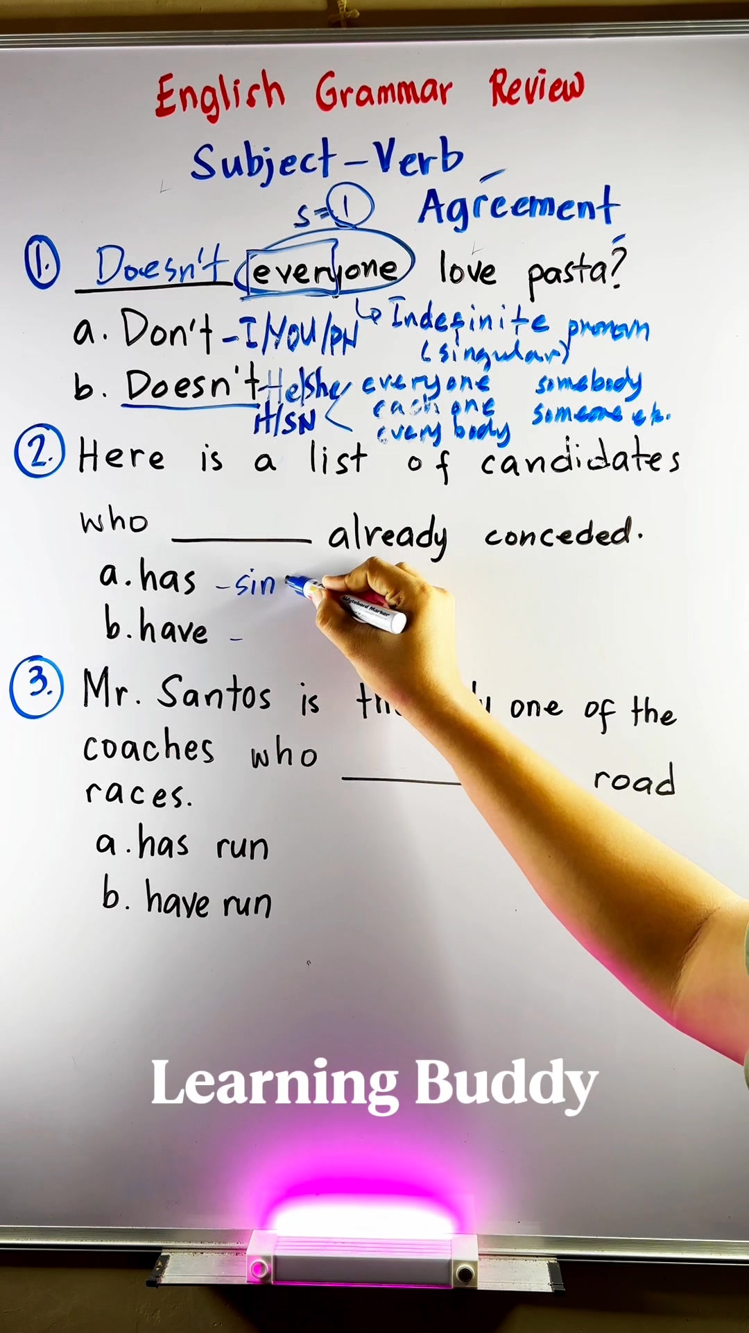 English Grammar: Subject & Verb Agreement #learningbuddy #grammar # ...
