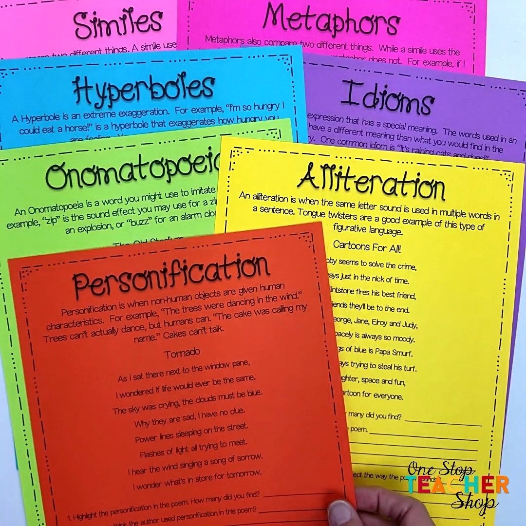 Figurative Language Simile Metaphor Alliteration Figurative Language