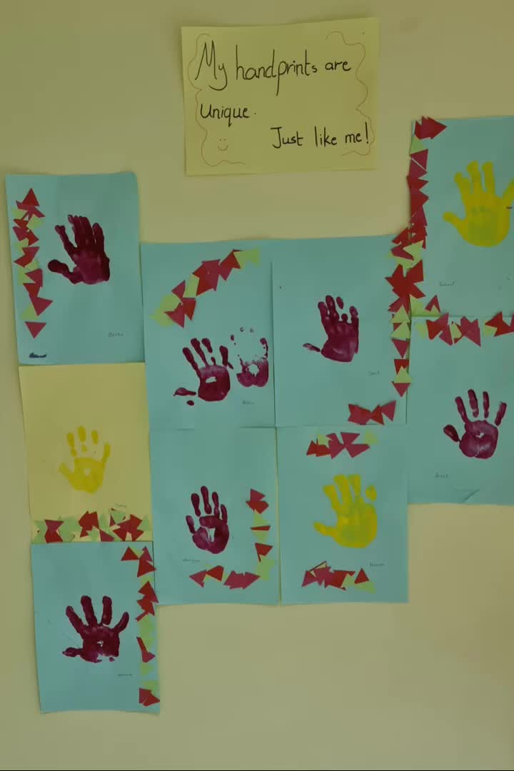 My handprints are unique , just like me !... - مدارس نخبة المستقبل ...