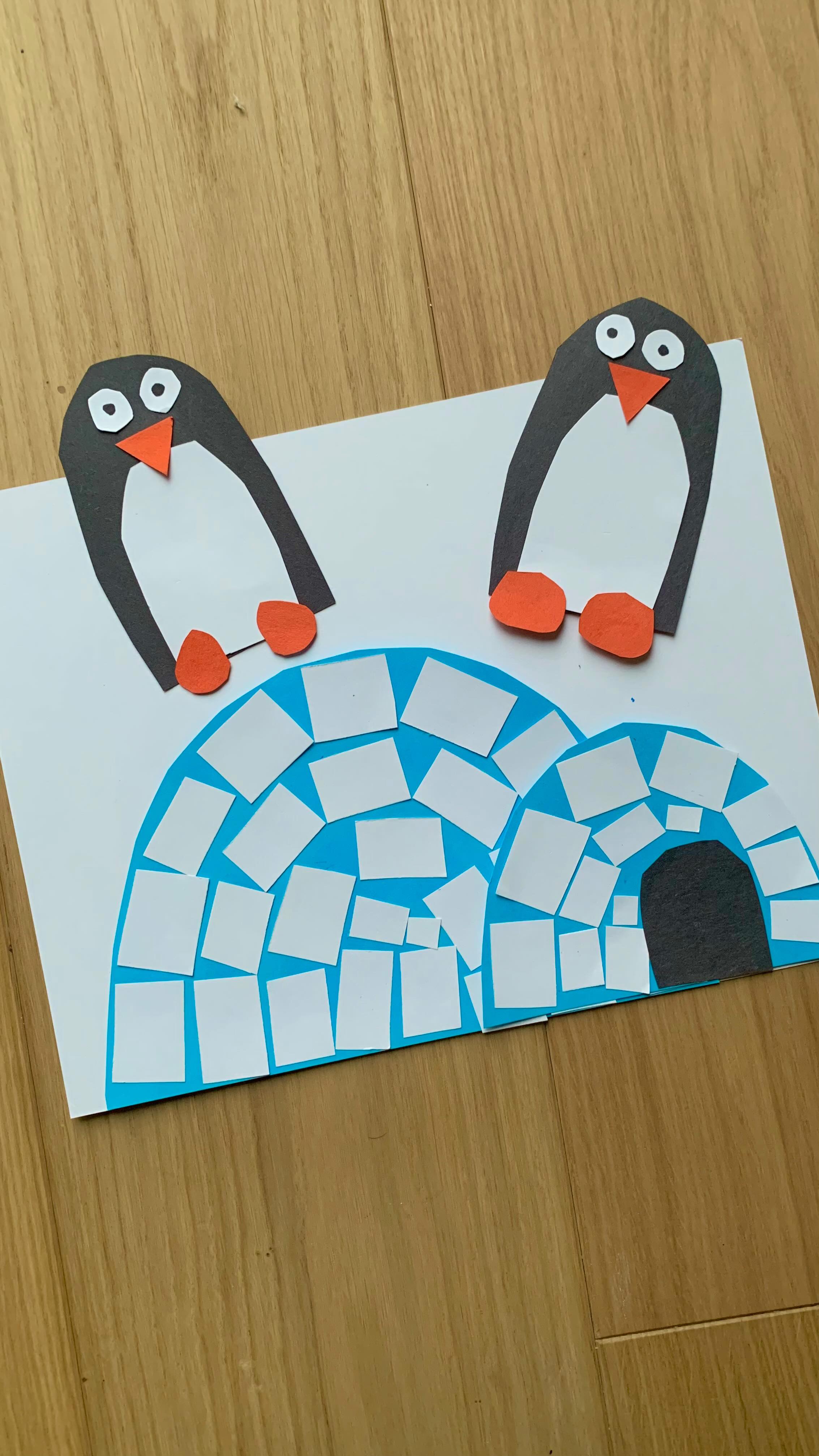 Did you know you can create a cute paper mosaic igloo craft complete ...