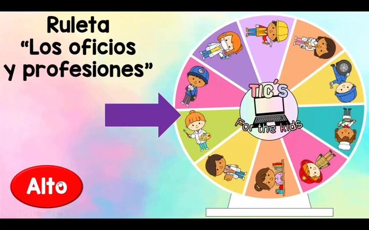 Ruleta "Los oficios y profesiones" 👩‍🏫👩‍🍳👨‍🔧👩‍🎨👨‍🚒👷‍♂️👮‍♂️ ¡Ya ...