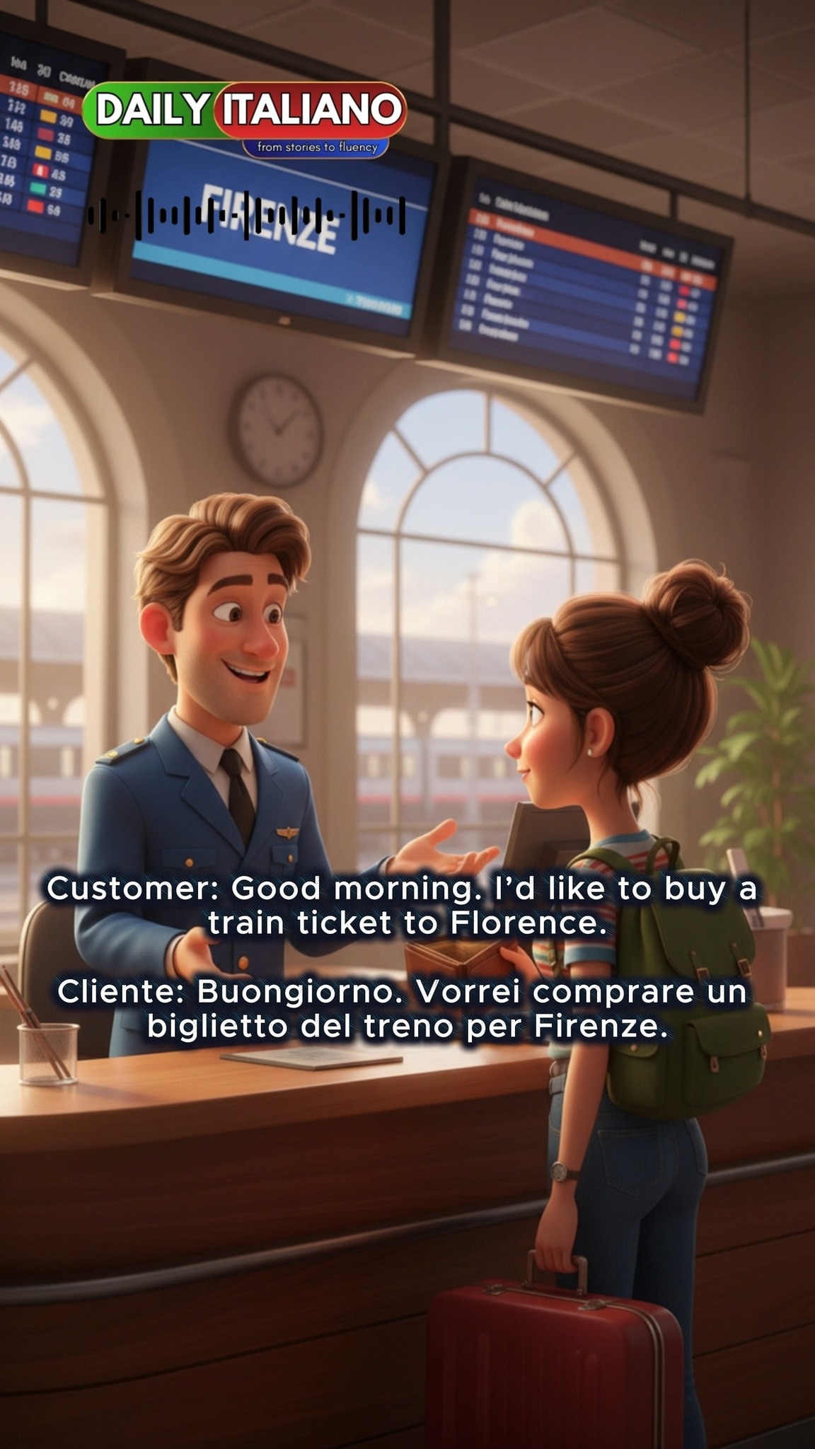 How to Buy a Train Ticket in Italy Real Conversation # ...