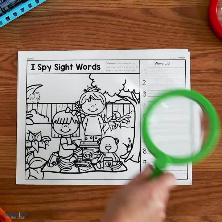 I Spy Hidden Sight Words is... - Education to the Core | Facebook