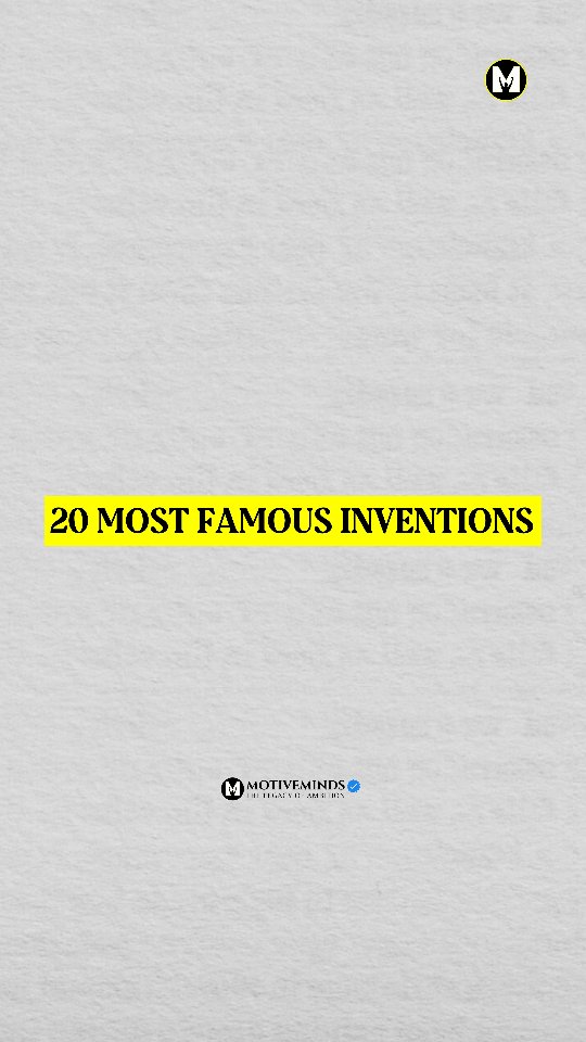 20 inventions that changed the world forever! 🚀 From the light bulb to ...