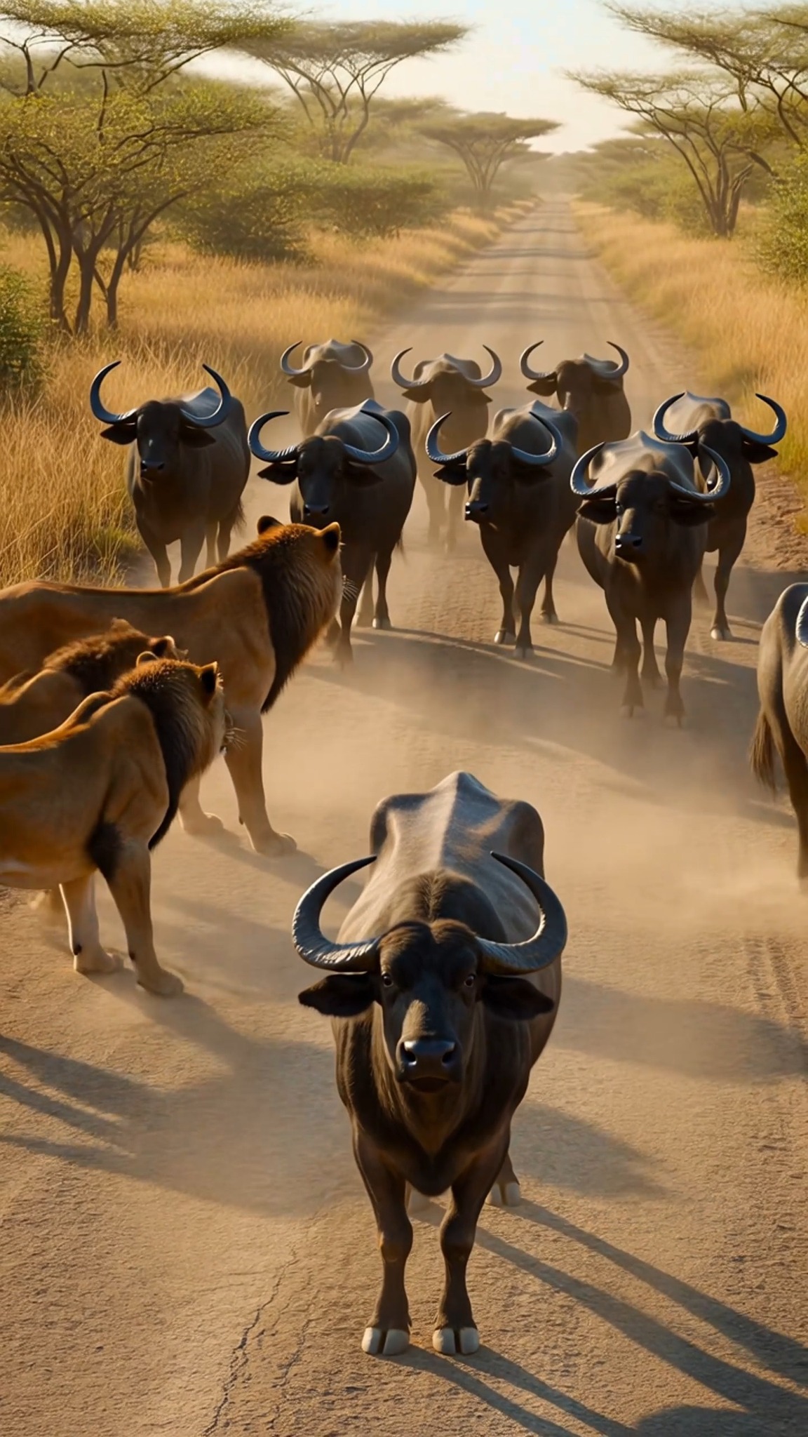 In the heart of the savannah, a pride of lions thinks they’ve secured ...