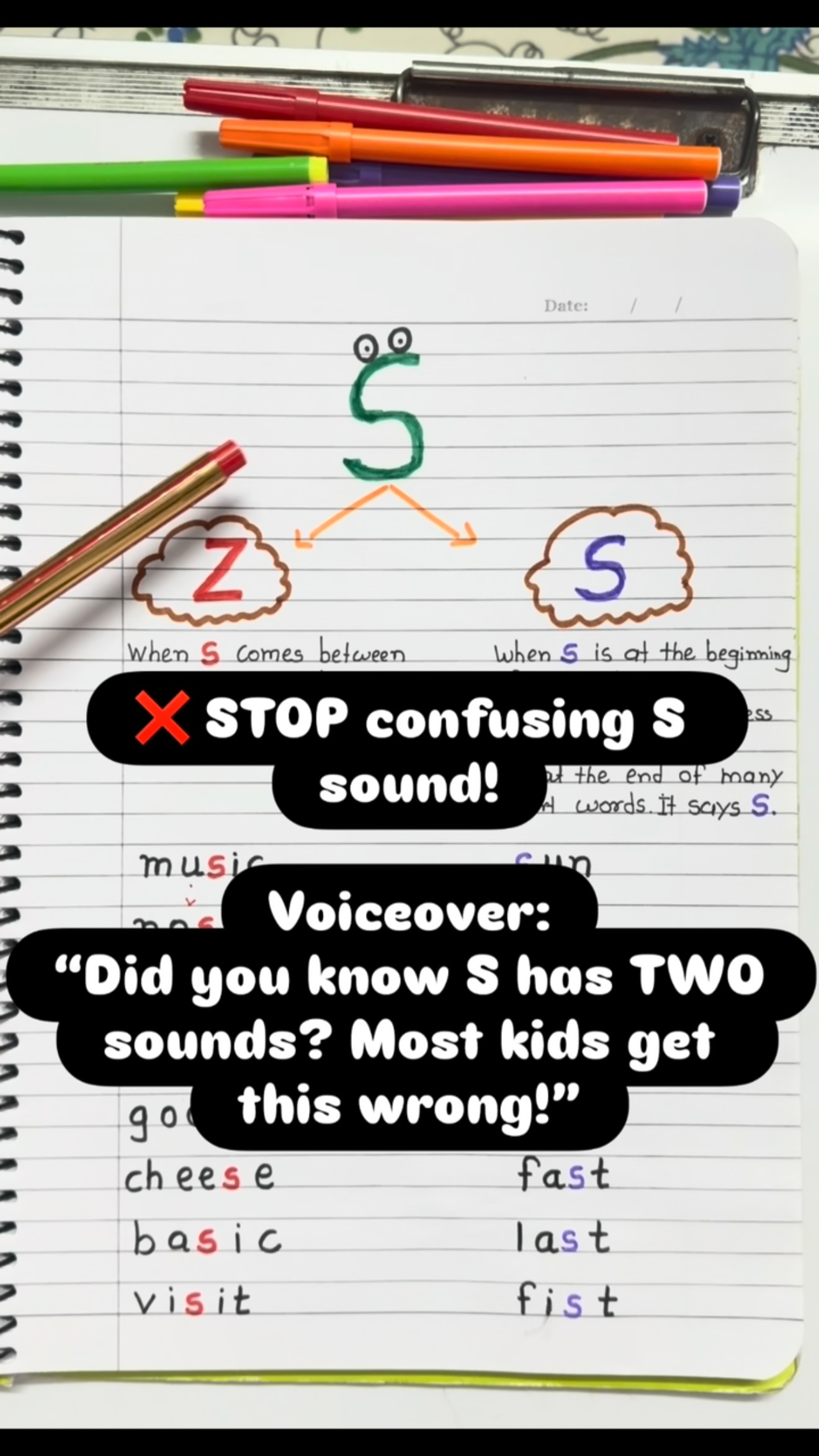 Did you know the letter S has two sounds? 😲 This simple phonics rule ...