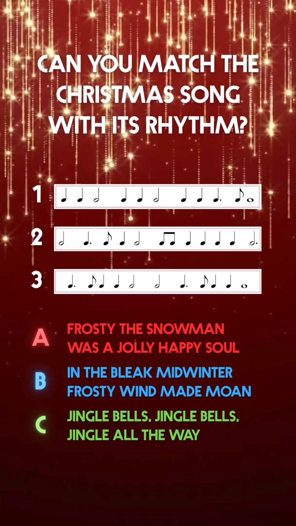 Can you match the Christmas song with its rhythm? 🎶 Just a little fun ...