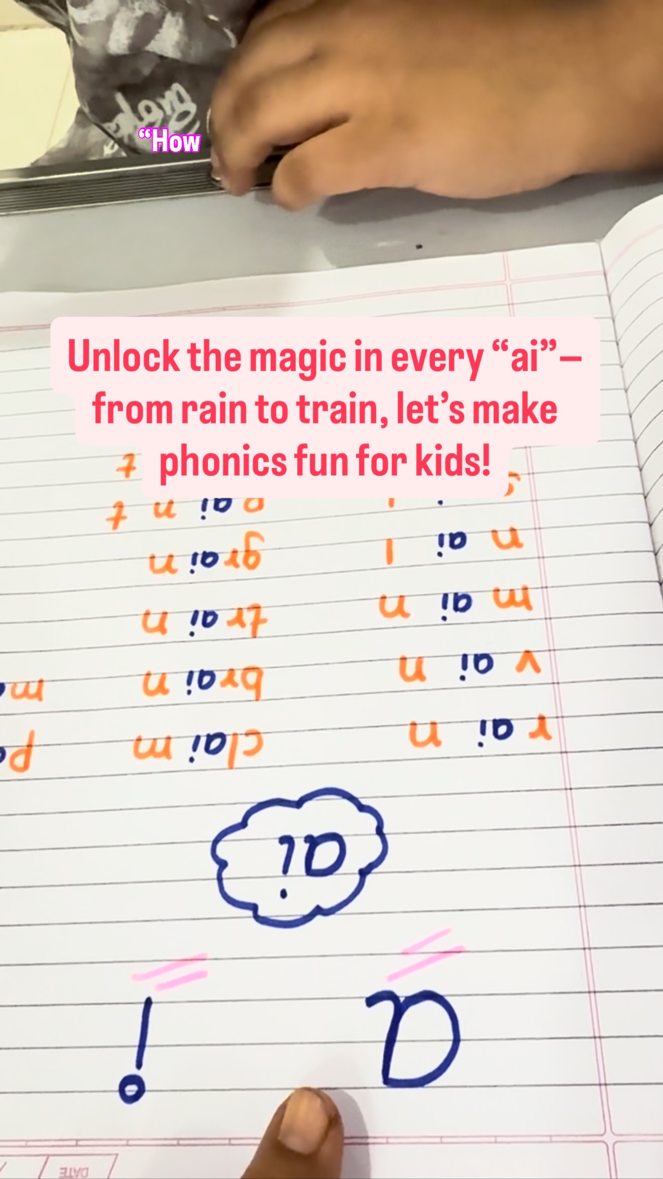 make phonics fun for kids! Caption Learning the ‘ai’ sound is a train ...