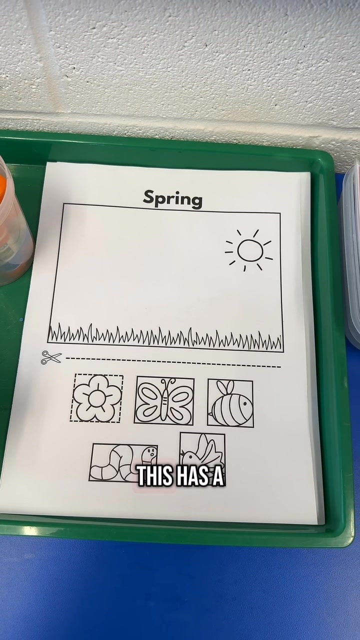 Check out our spring-themed preschool writing center! We have cut-and ...