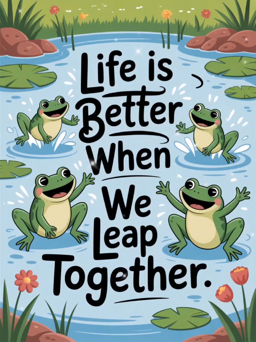 Life is Better When We Leap Together. #frog #frogs | All About Frogs ...