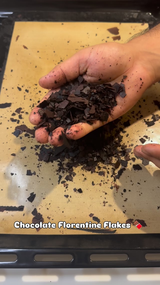 Chocolate Florentine Flakes 🍫 Ultra Thin Crispy Caramelized