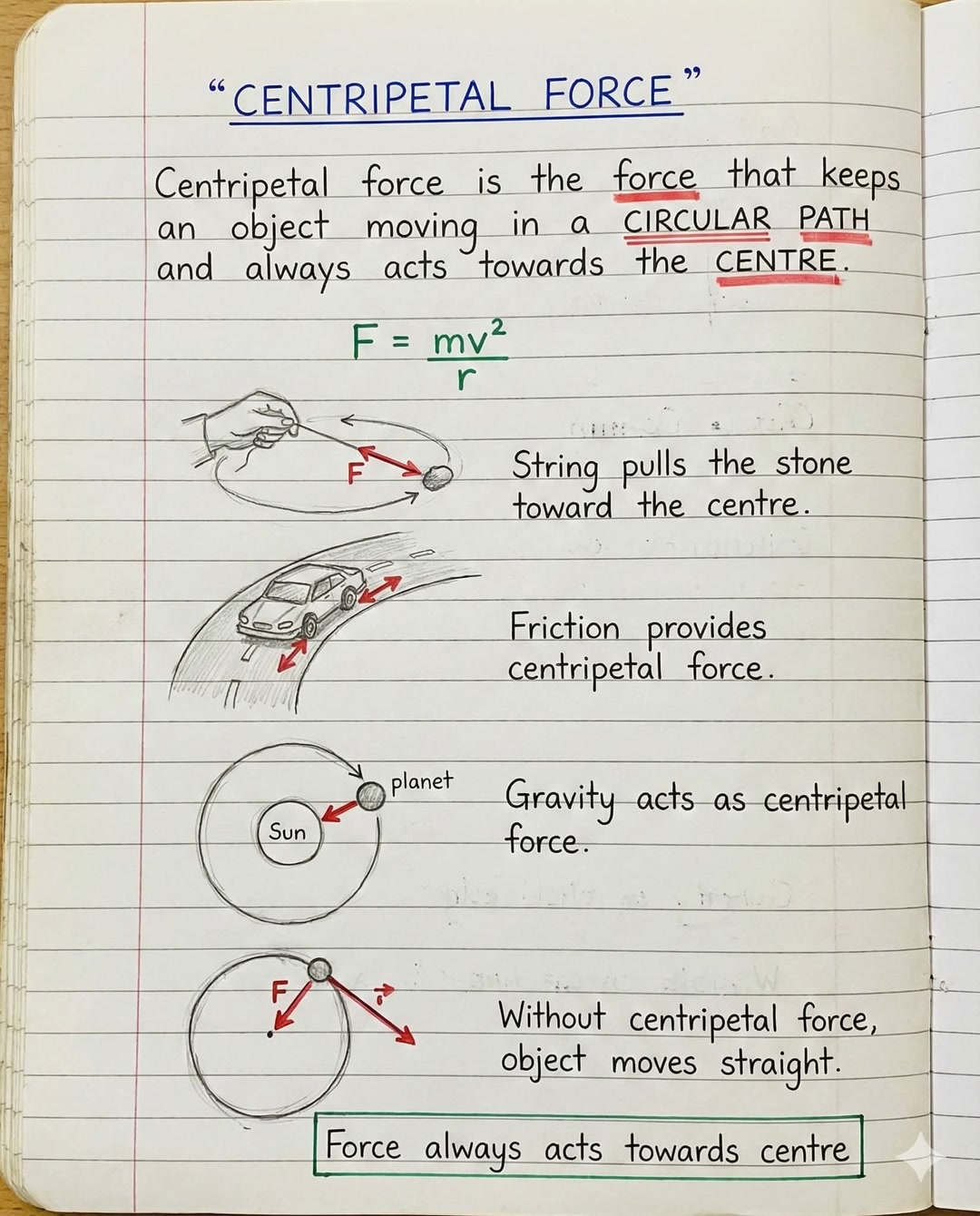 Centripetal Force Centripetal force keeps objects moving in a circular ...