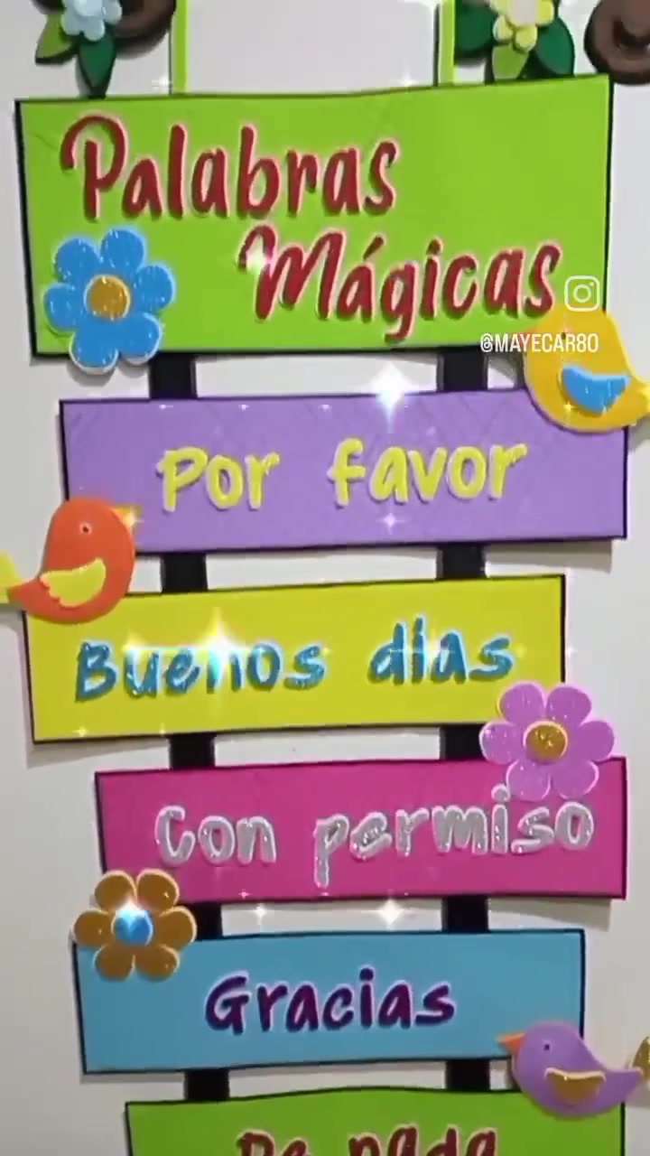 Palabras mágicas. Todo elaboradoen foamy. Para mayor información al ...
