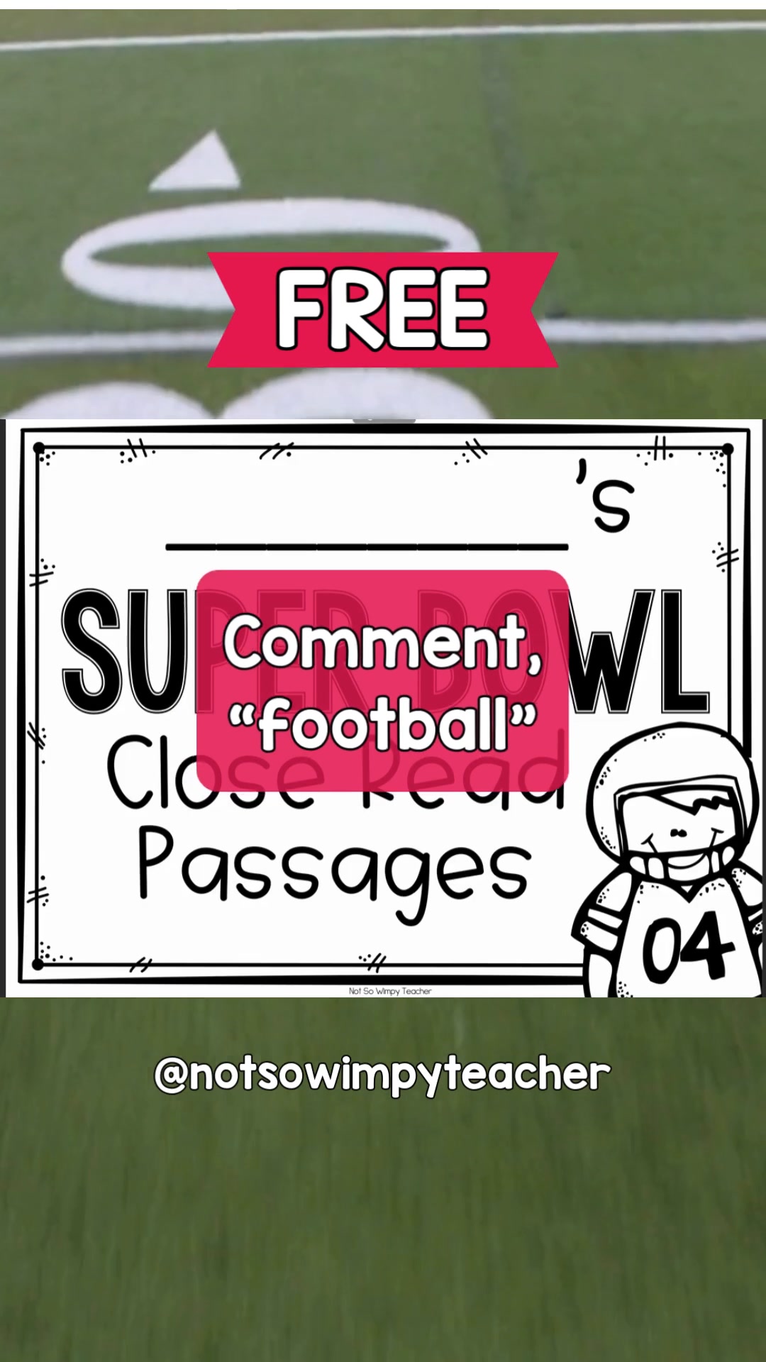 🏈 FREE Super Bowl reading passages! Comment “football” and we’ll send ...