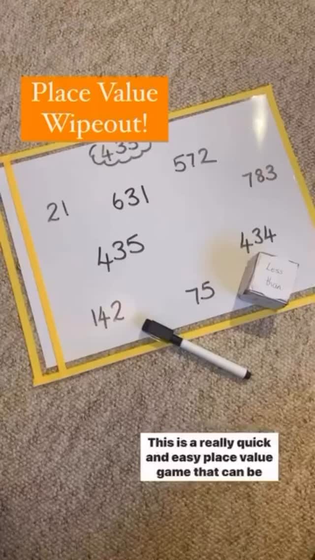Place Value Wipeout! This is a really easy to set up game that would be ...