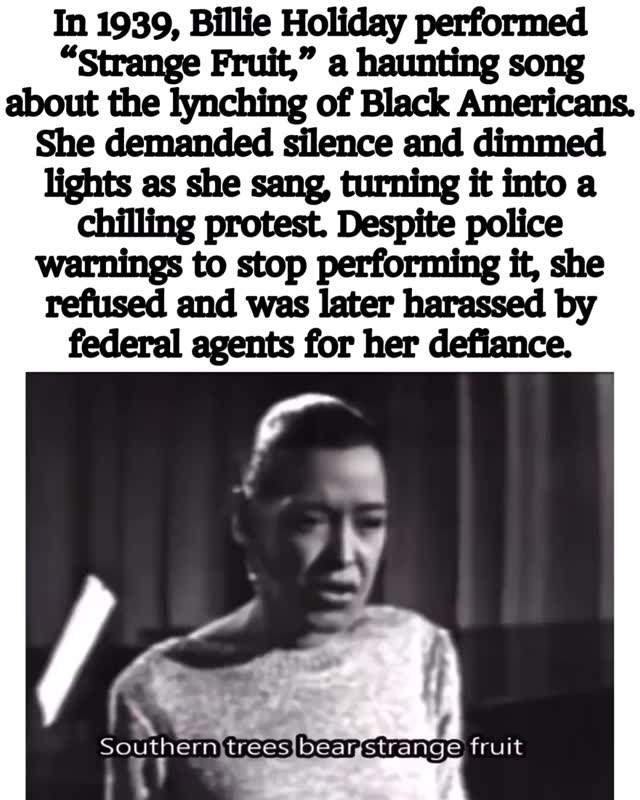 In 1939, Billie Holiday performed “Strange Fruit,” a haunting song ...