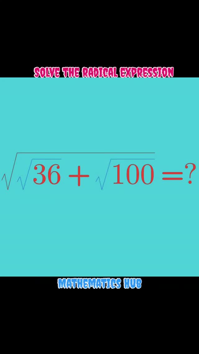 Solve the radical expression #viralreels #viral #maths #solve #simplify ...