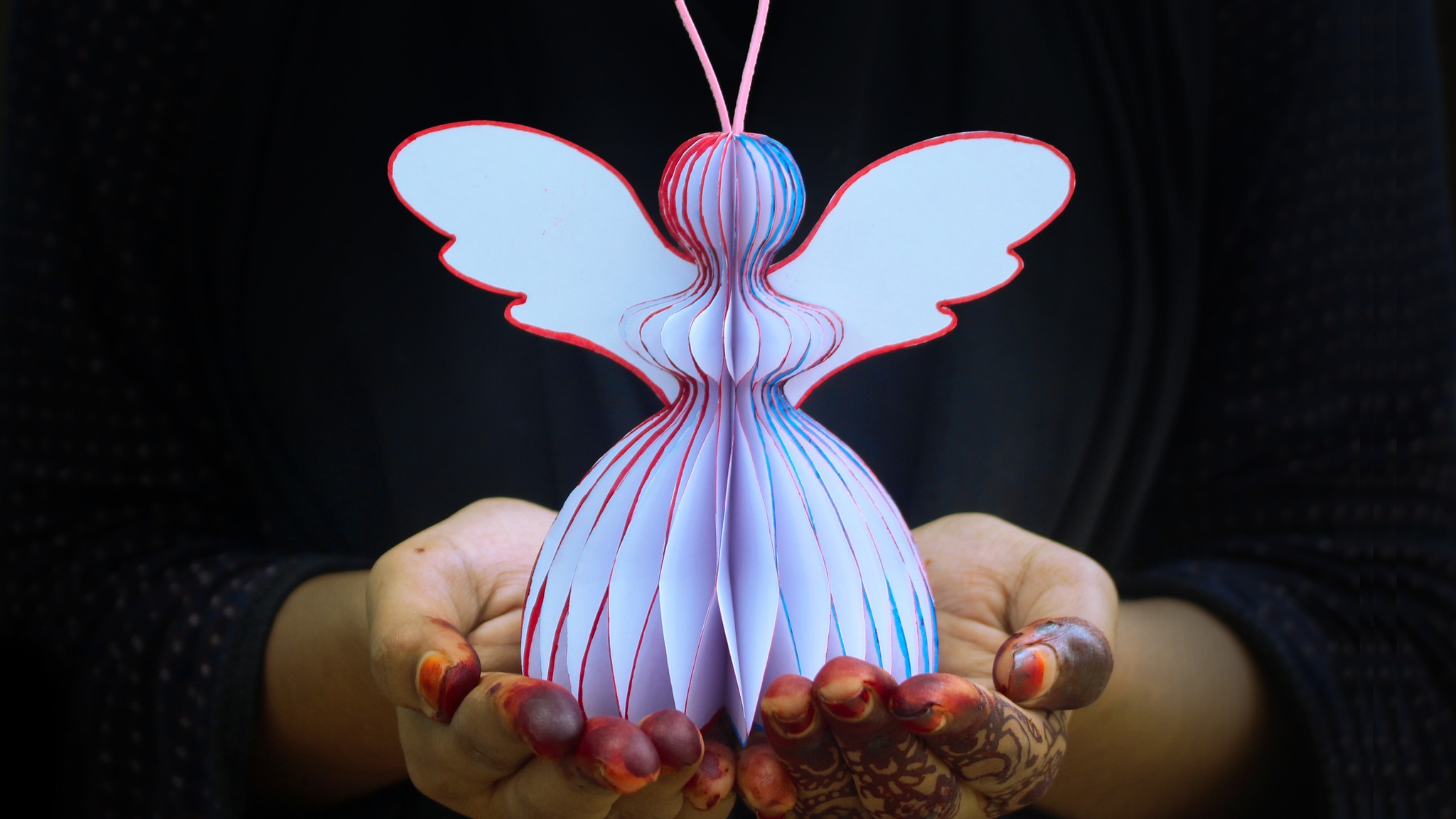 How to make Christmas angel with paper - Christmas decoration ideas ...