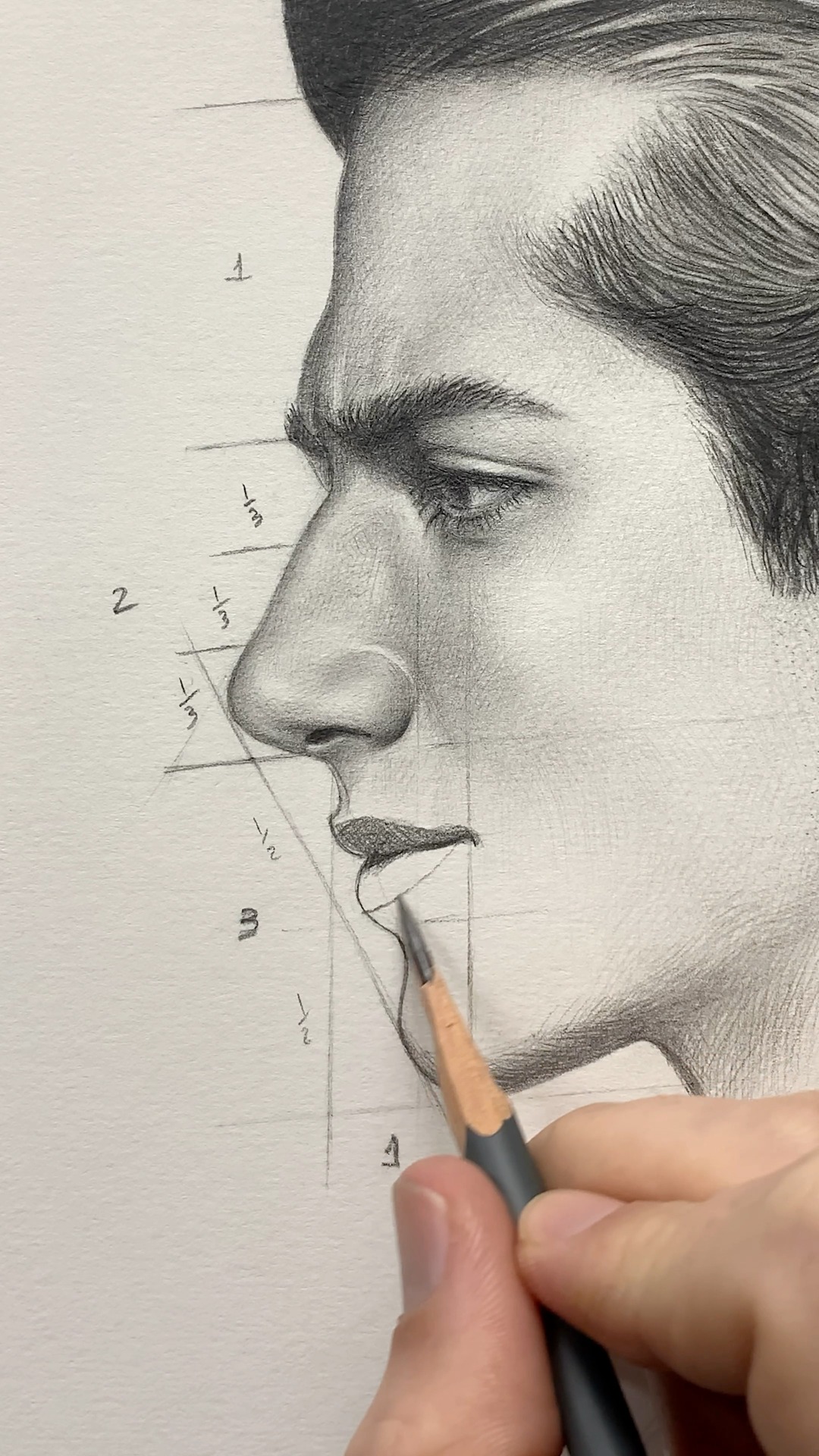 2 Secrets to Draw Profiles ️ #drawingtutorial #howtodrawaface # ...