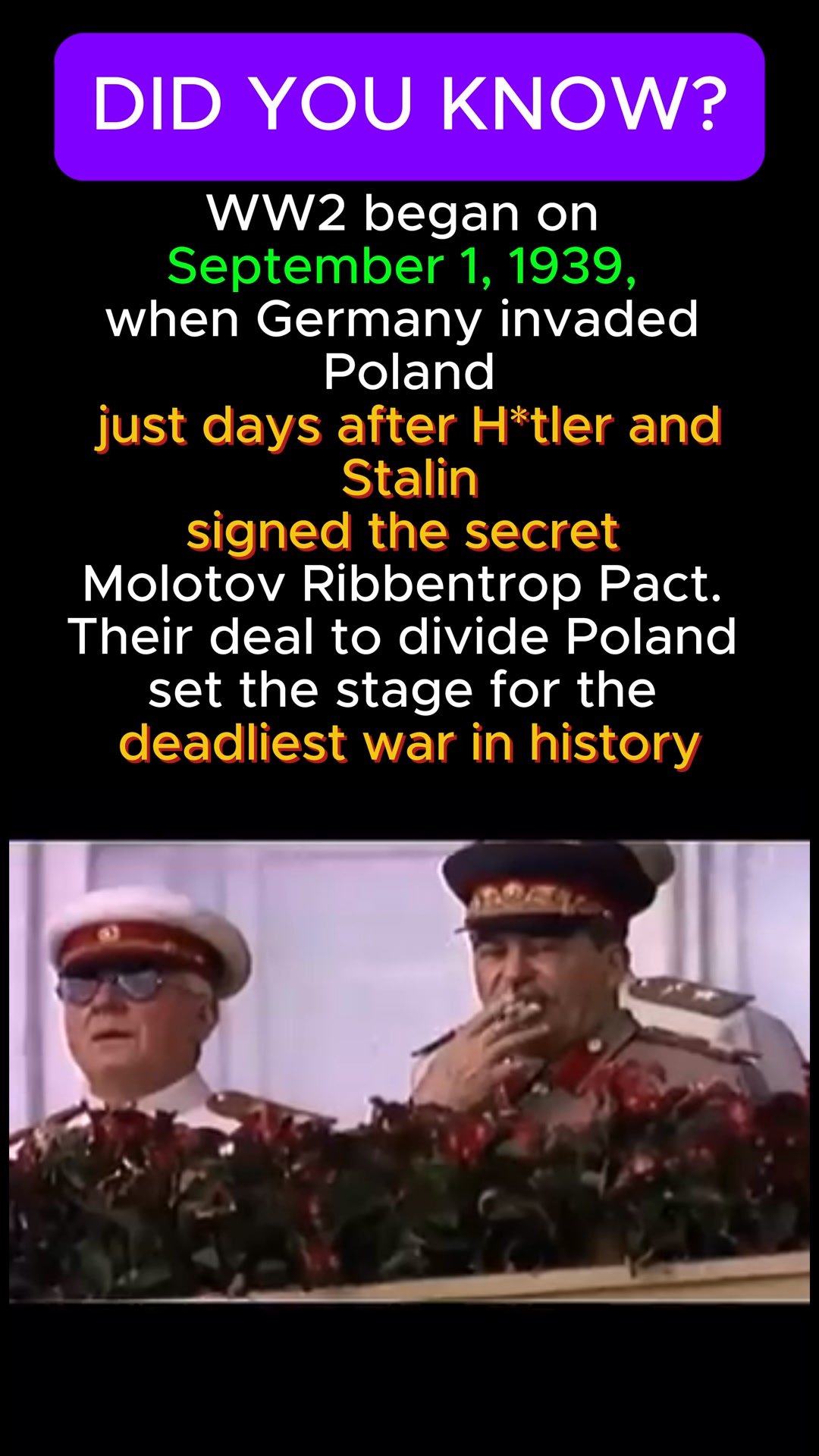 Deal between Hitler and Stalin #WWII #facts #DidYouKnow #history # ...