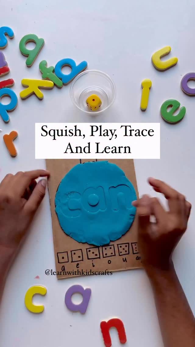 Roll, pick, build a word! This simple play dough + dice activity is ...