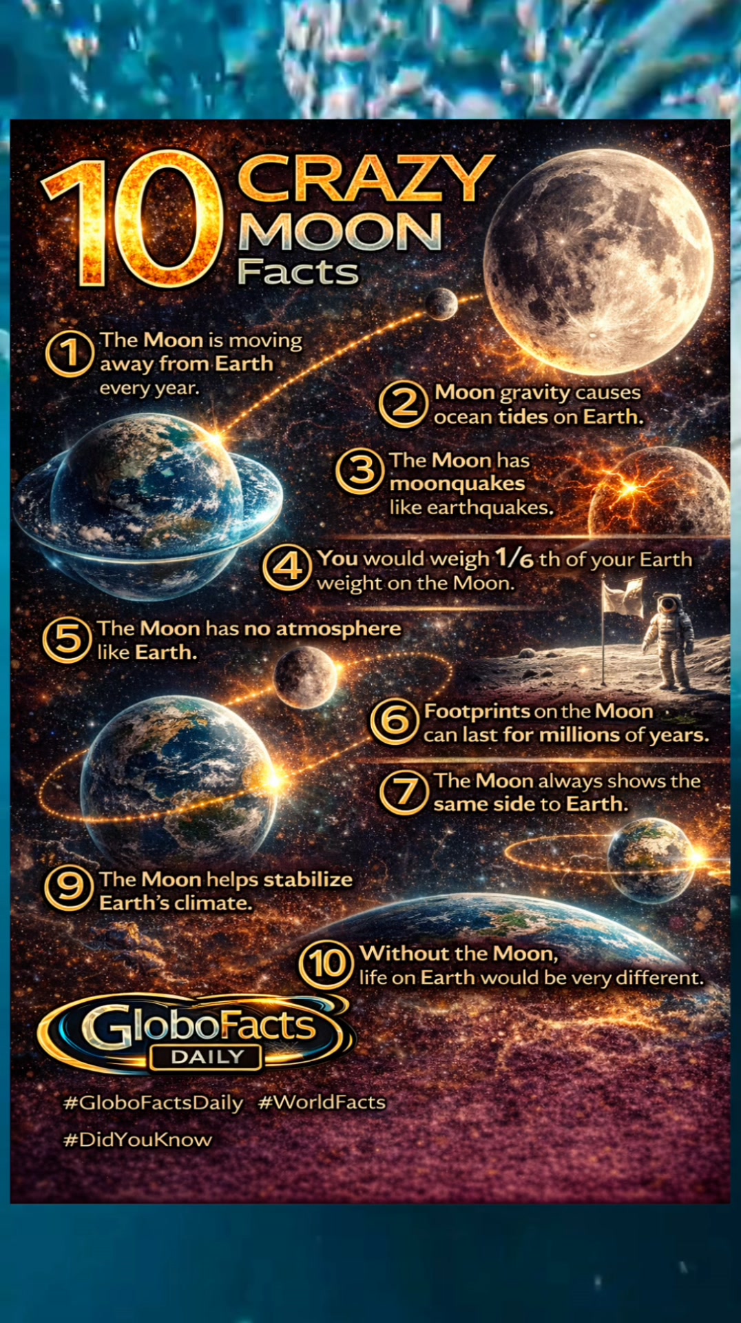 👉 You Won’t Believe These 10 Real Moon Facts! #GloboFactsDaily # ...