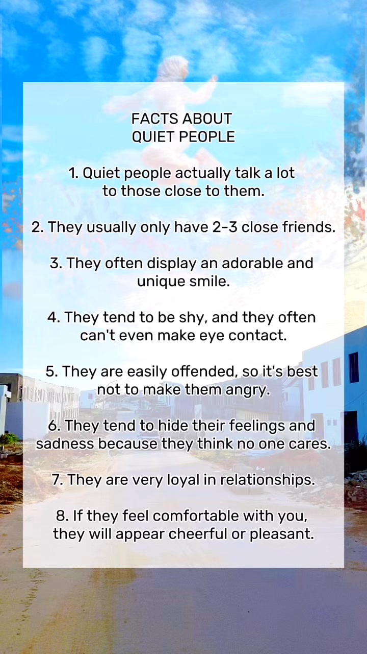 Facts about quiet people #quotes #education #tips #story | Mersitta ...