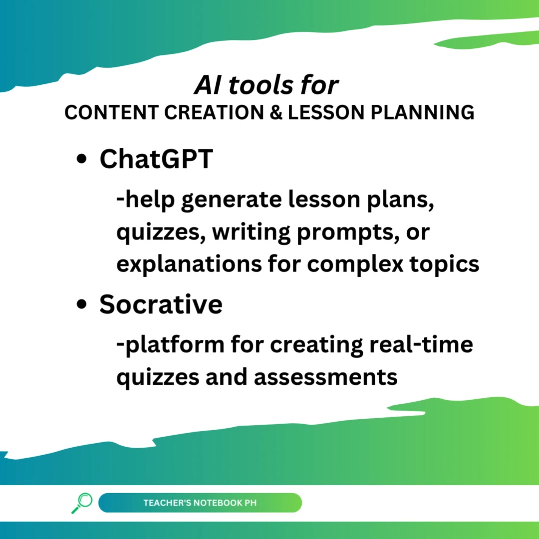 AI tools for Content Creation & Lesson Planning • ChatGPT -help ...