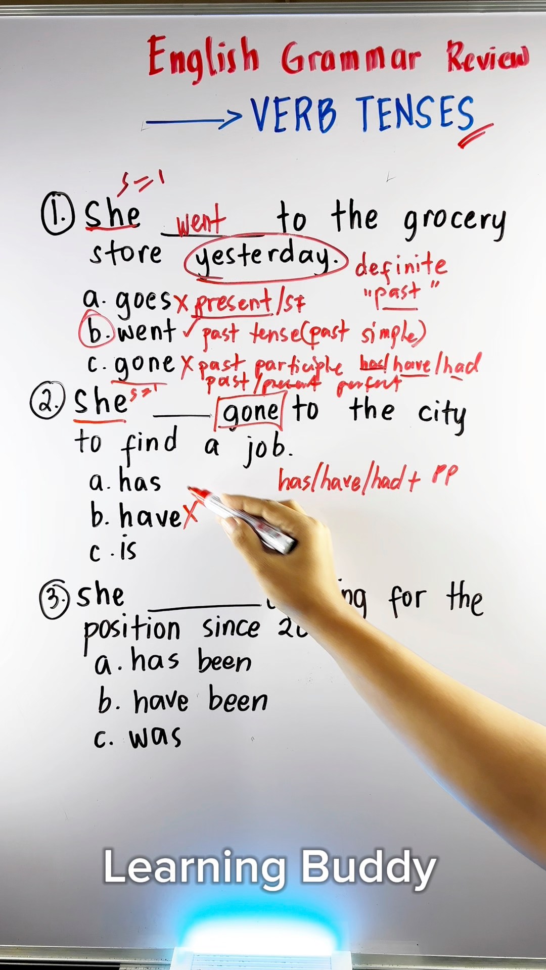 #learningbuddy #grammar #review #verbs #tenses #aspects #speakenglish # ...