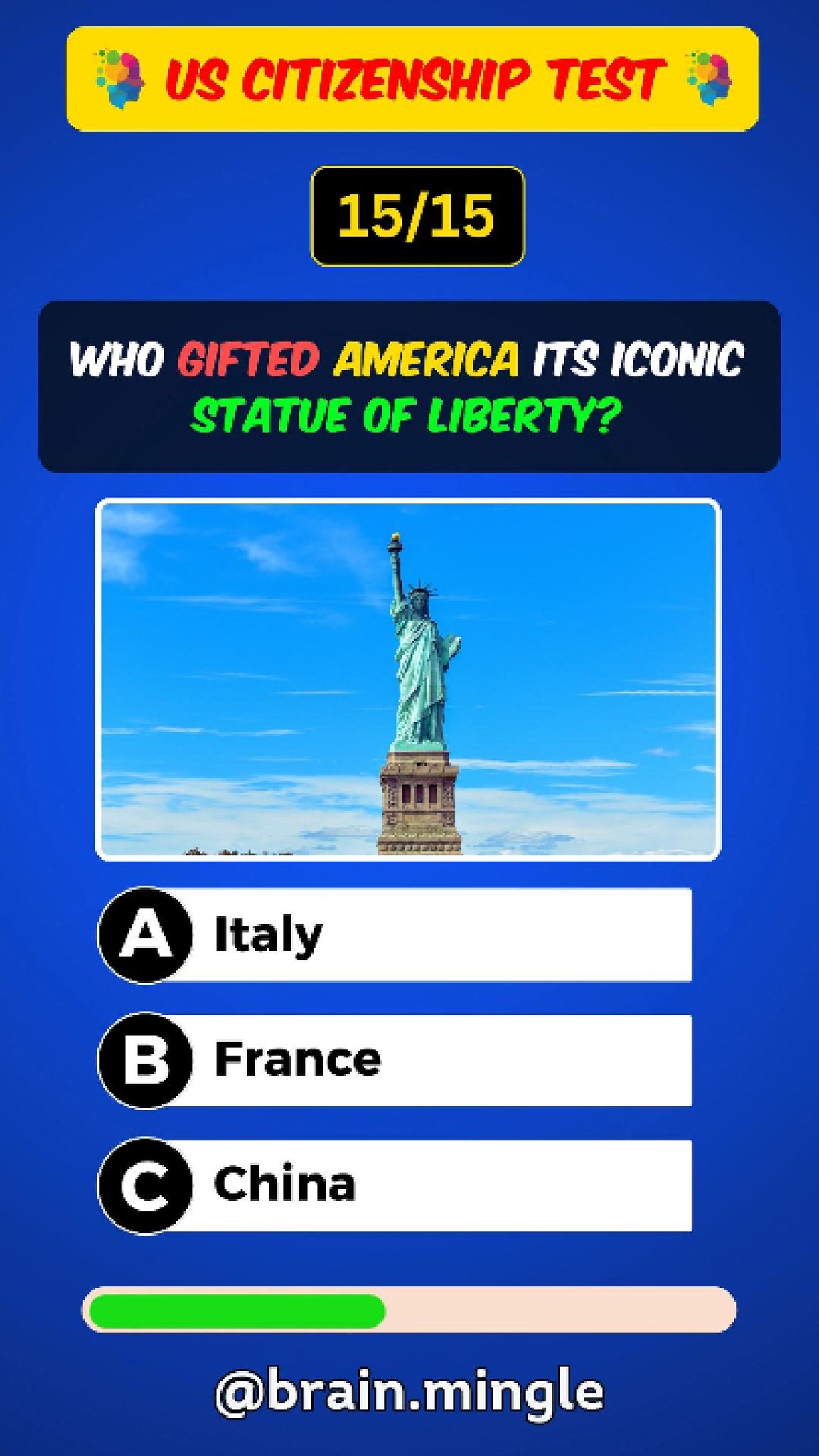 US Citizenship Test quiz 🤔 Can you score 10/15 without googling? 🤔🤔 # ...
