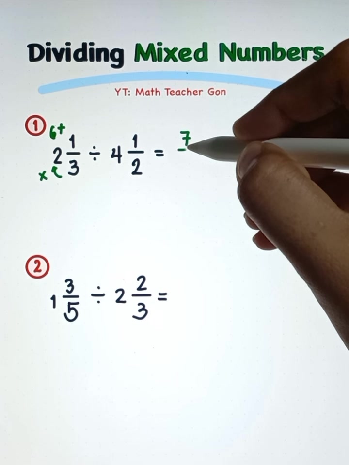 Dividing Mixed Numbers!! #mathchallenge #basicmath #fractions # ...