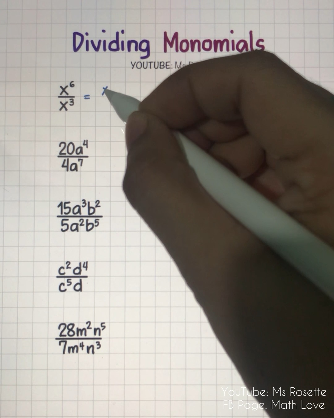 How to Divide Monomials Fast Using Cancellation! | Simplifying Rational ...