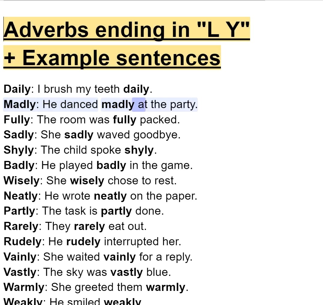 Adverbs Ending in -LY | Meaning & Examples Learn how to use adverbs ...