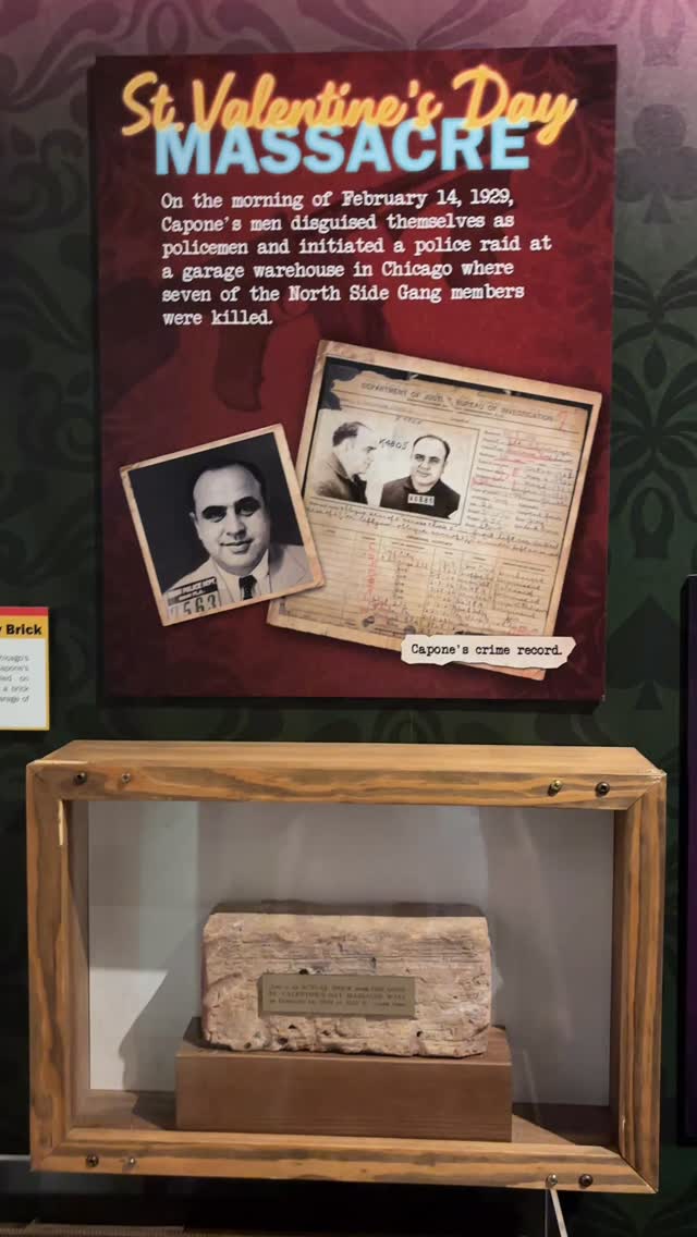 This is a brick from the St. Valentines Day massacre. Located at Ripley ...