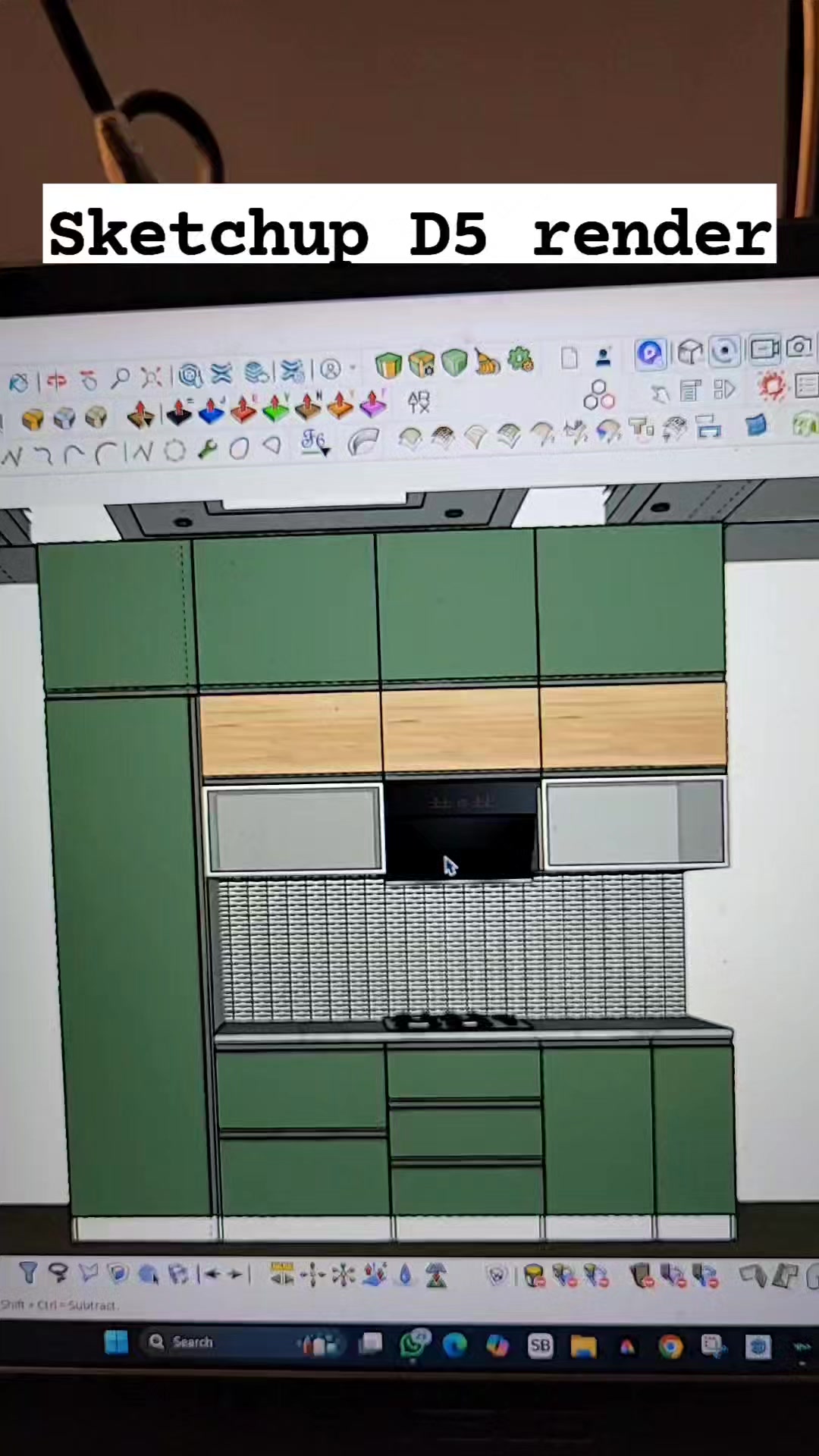 Sketchup kitchen modelling / render in D5 render #interior # ...