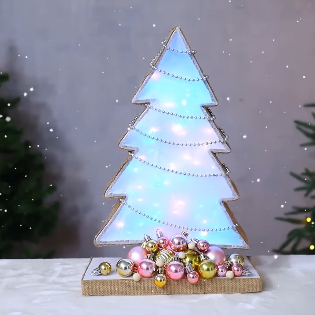 Light-up cardboard Christmas tree | Life and Fun Story | Facebook