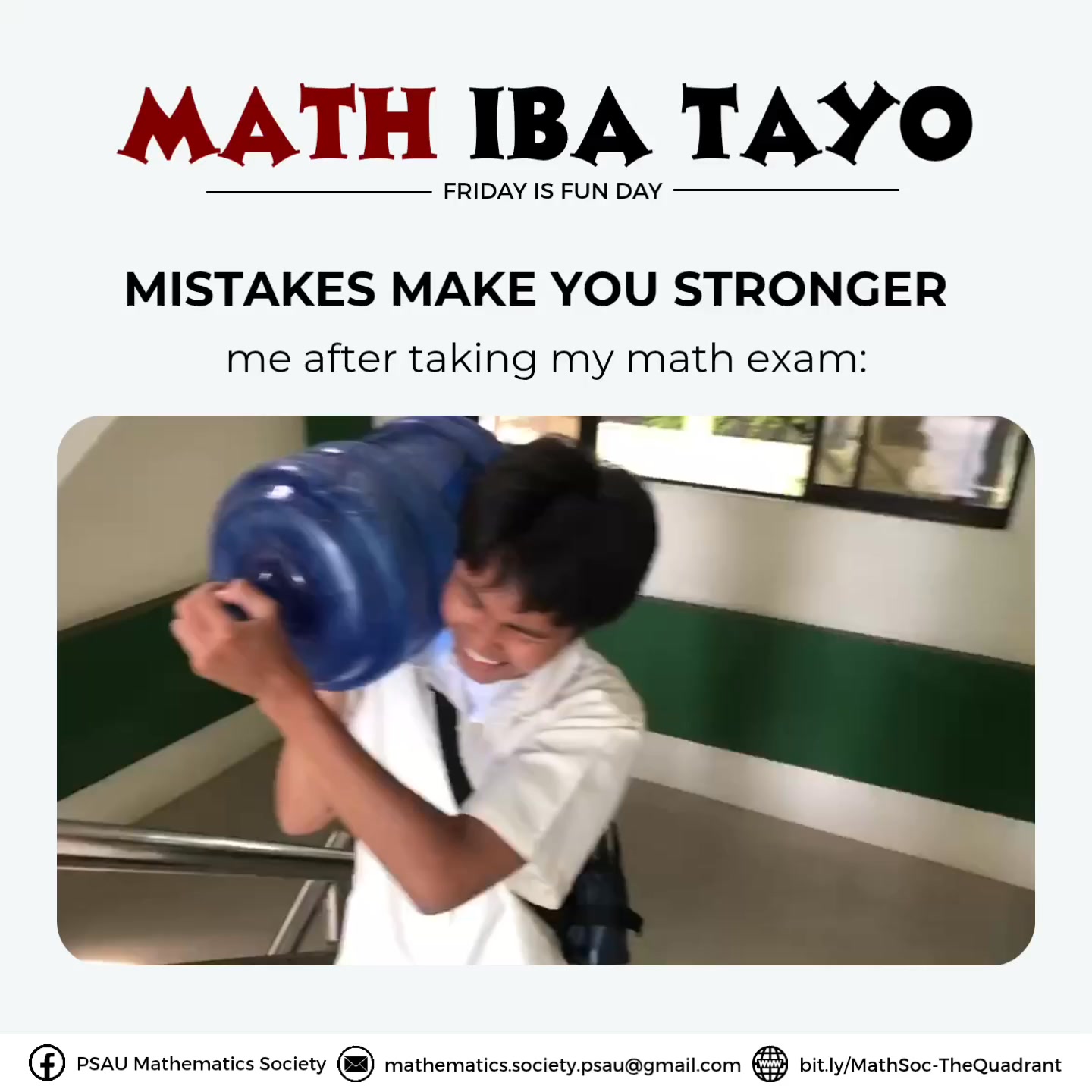 PSAU Mathematics Society - Hello, MATHalinos! Monday is the day for ...