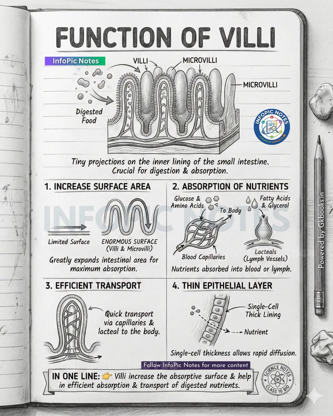 Learn how villi in the small intestine increase surface area and absorb ...