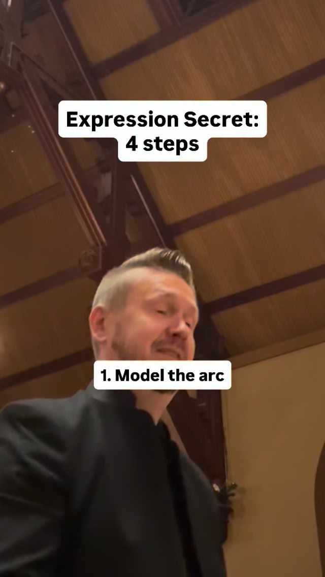 Expression secret: uncover what’s not in the score. 1️⃣ Model the arc ...