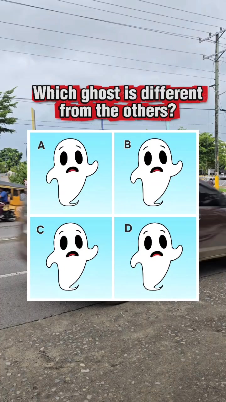 Look closely at these 4 ghosts. At first glance, they all seem ...