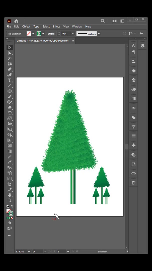 Christmas Tree Design in illustrator #illustrator #tutorial # ...