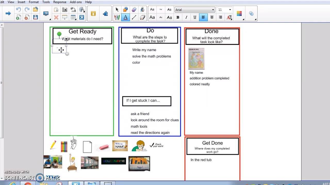 Here's another video showing the "Get Ready, Do, Done, (Get Done ...