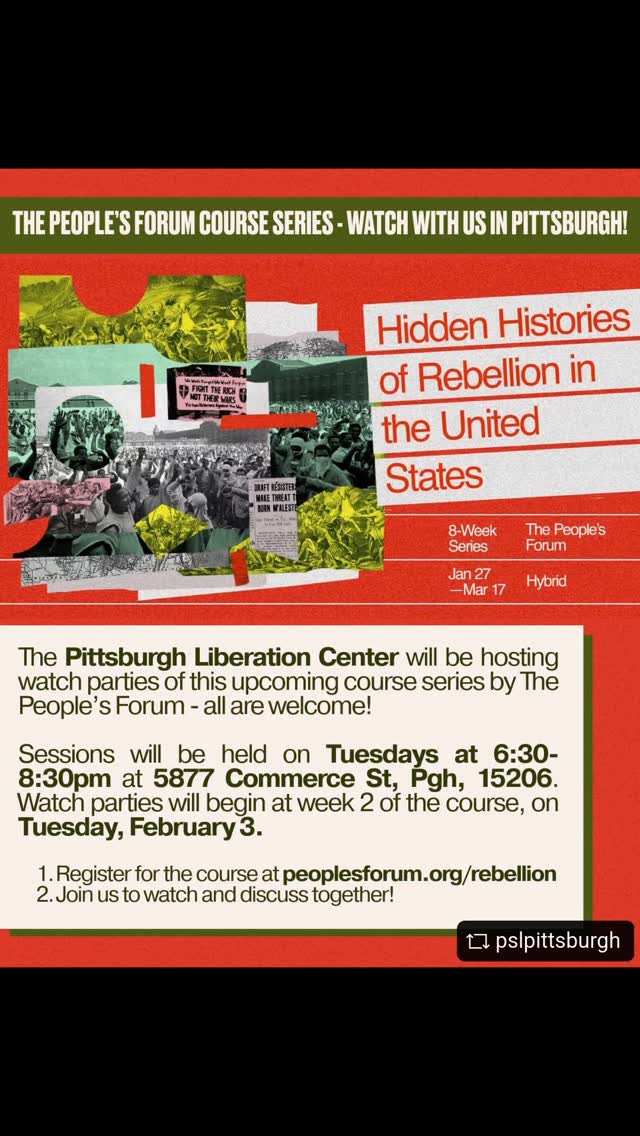 @pslpittsburgh ️📚 PITTSBURGH WATCH PARTIES of The People’s Forum Course ...