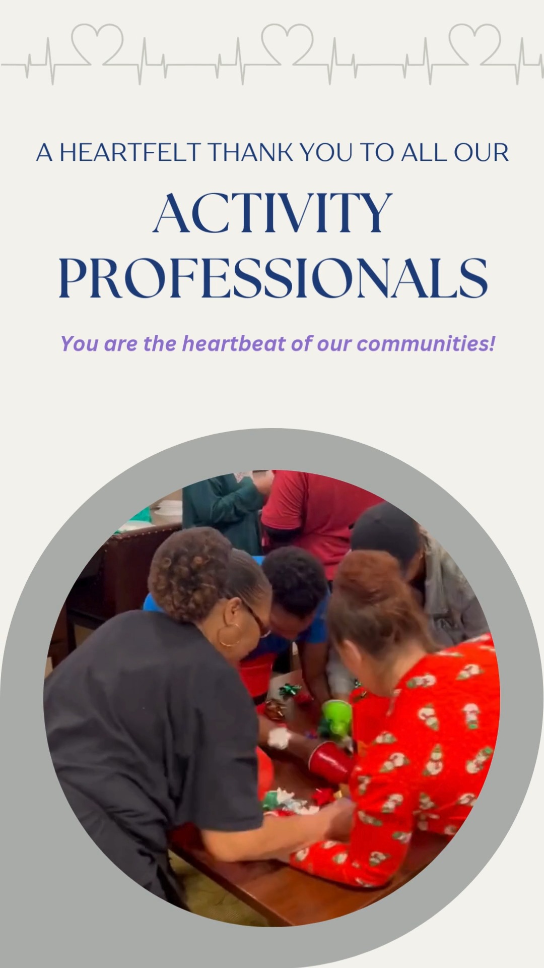 We’re celebrating National Activity Professionals Week with heartfelt ...