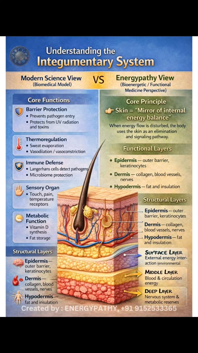 Integumentary system Modern science vs Energypathy . . . #energypathy # ...