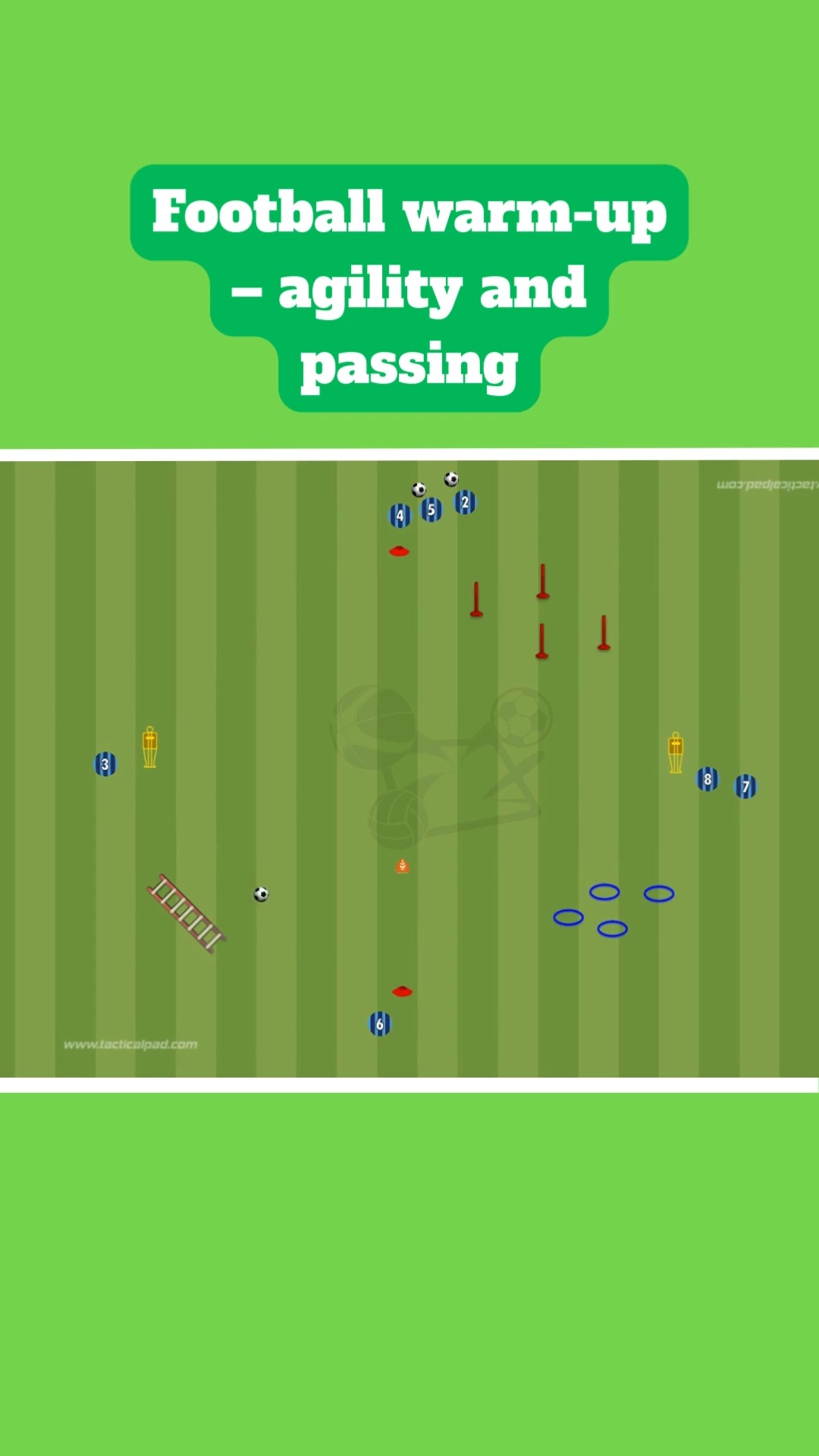 ⚽ Football warm-up – agility and passing 💥 Activation, coordination ...