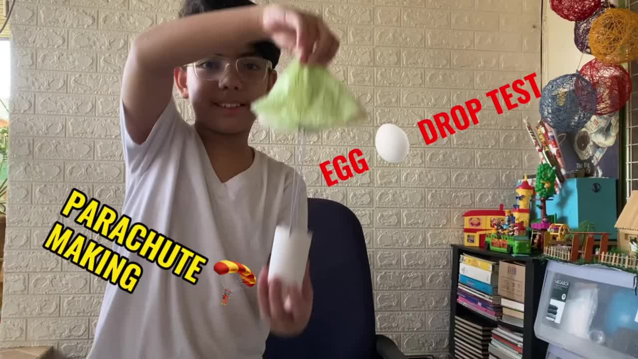 Egg Drop Test | How to make a parachute? | Science Experiment ...