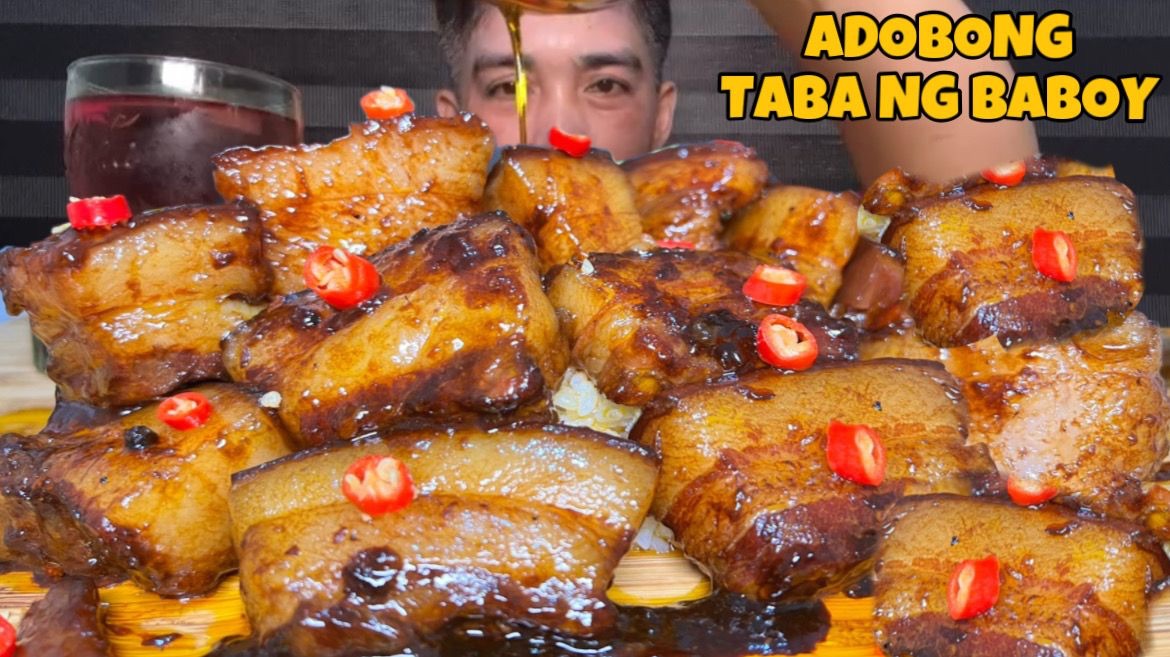Nagmamantikang Spicy Adobong Taba Ng Baboy Mukbang Asmr Filipino Food 5686