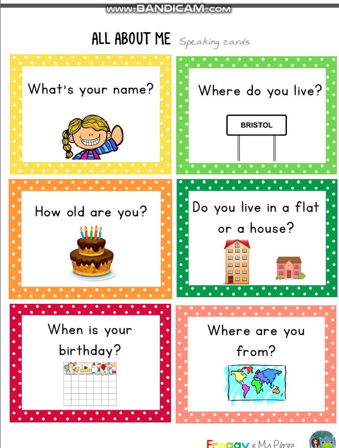 ALL ABOUT ME SPEAKING CARDS FOR KIDS DOWNLOAD PDF: https://drive.google ...