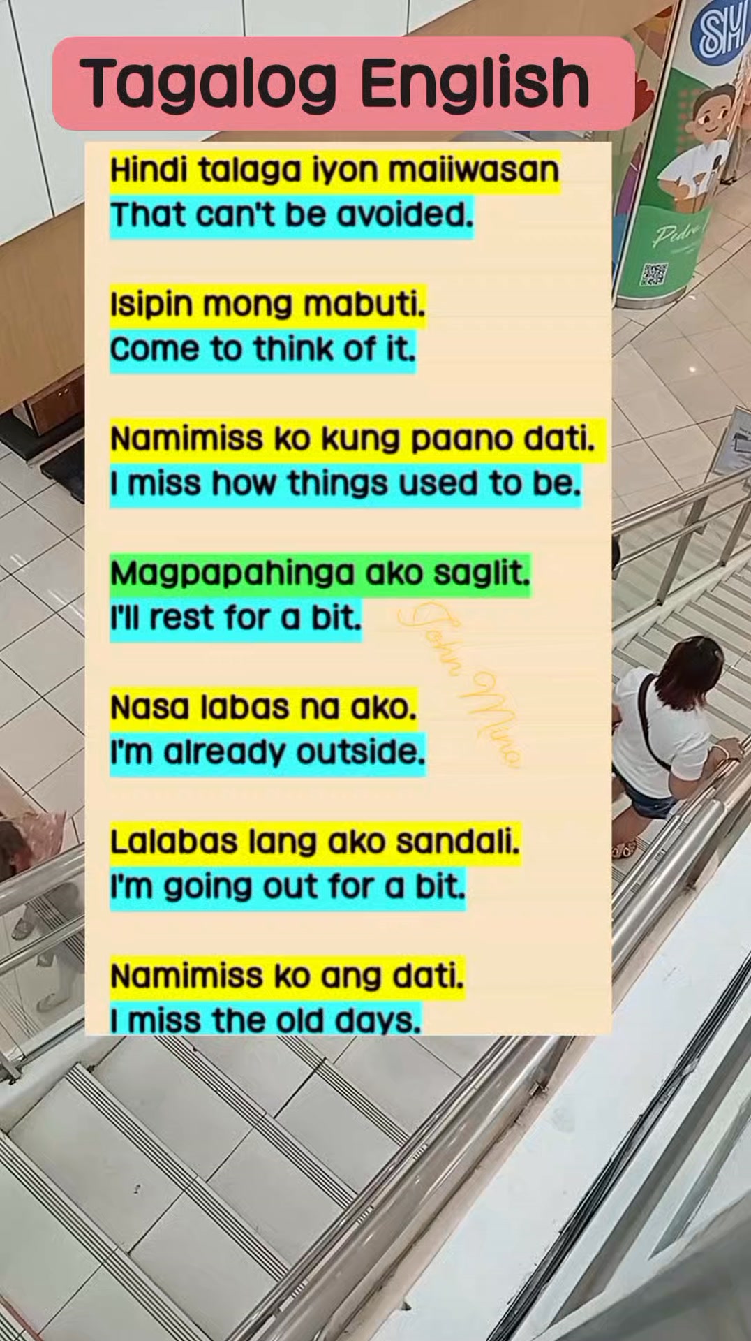 Learn and listen repeat after me. Tagalog English sentences daily ...